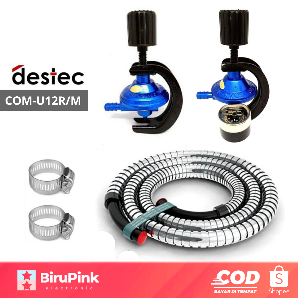 Jual Regulator Kompor Gas LPG DESTEC COM 201M Meter + Selang 1.8 Meter ...