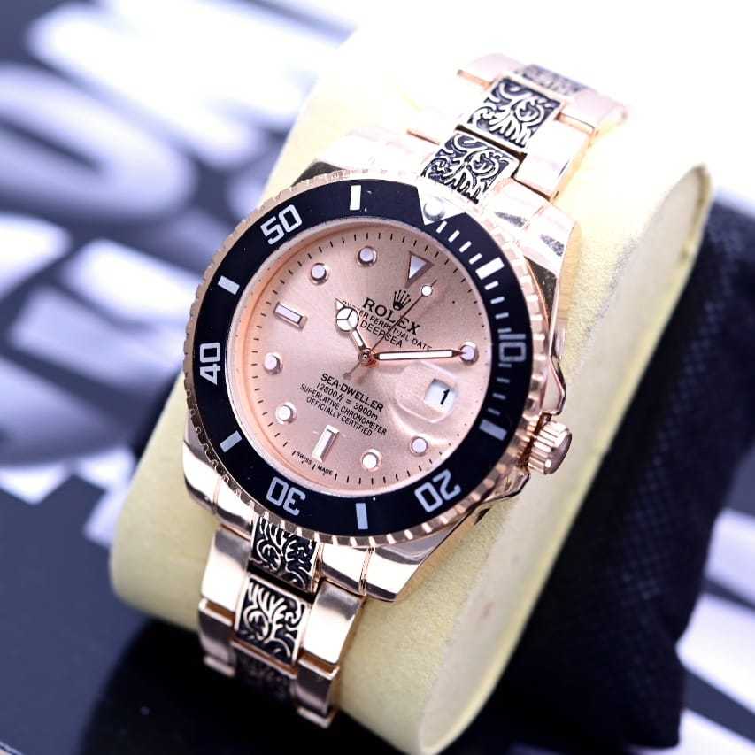 Jual Jam Tangan Pria Rolex Deepsea Batik Tali Rantai Body Bulat Ring ...