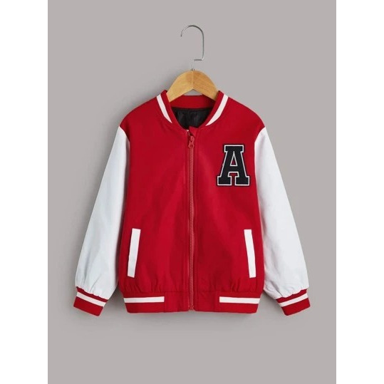 Jual Jaket Versity Ziper Anak varsity baseball free inisial nama model ...
