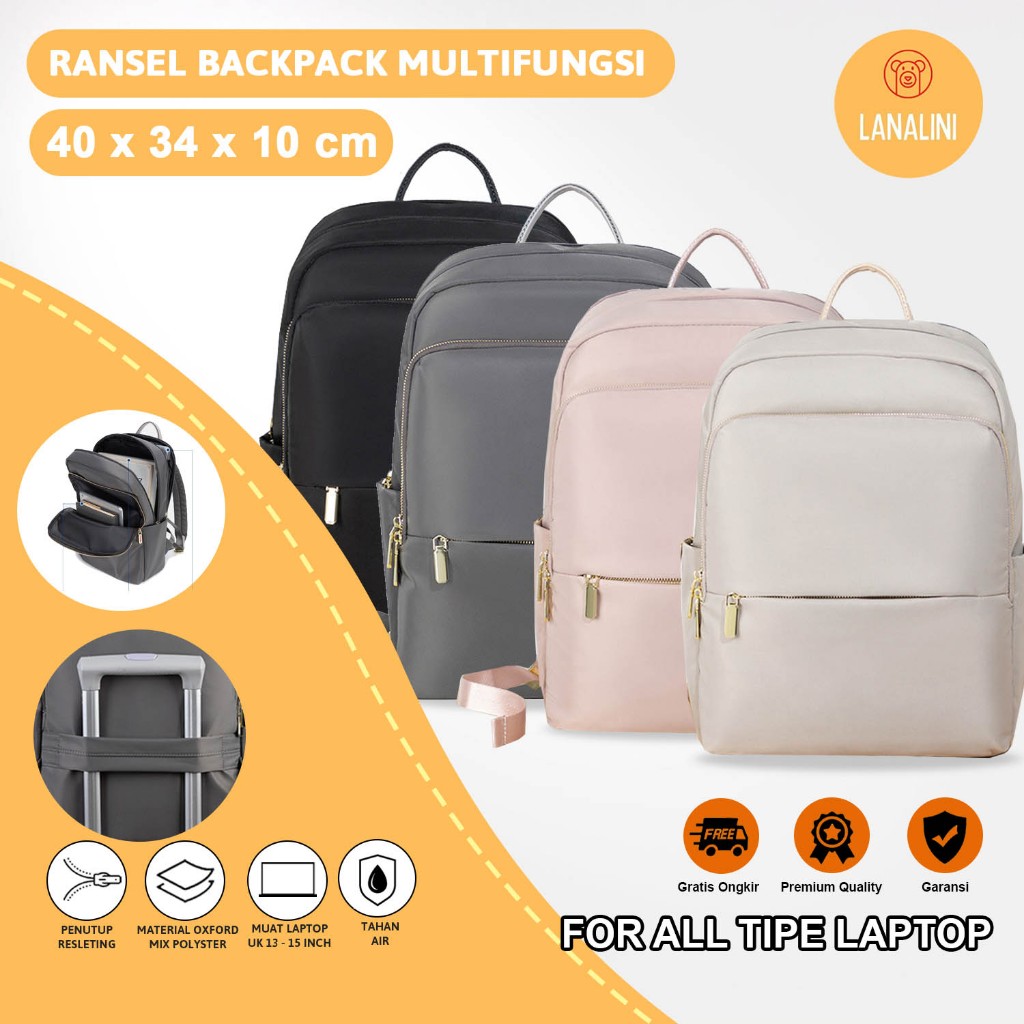 Jual Tas Ransel Backpack Multifungsi Laptop Kuliah Kerja Sekolah Cewek ...