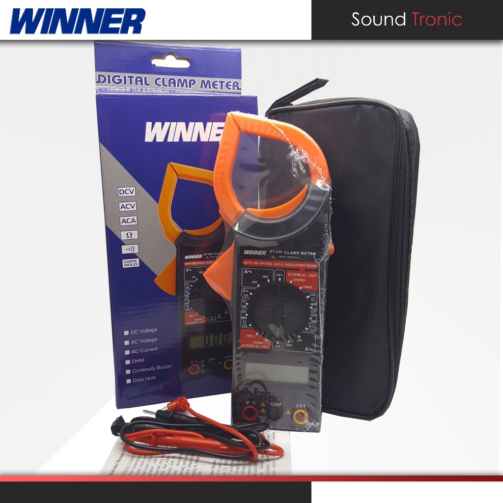 Jual Digital Klem Clamp Meter Tester - Tang Ampere Winner DT-266 ...