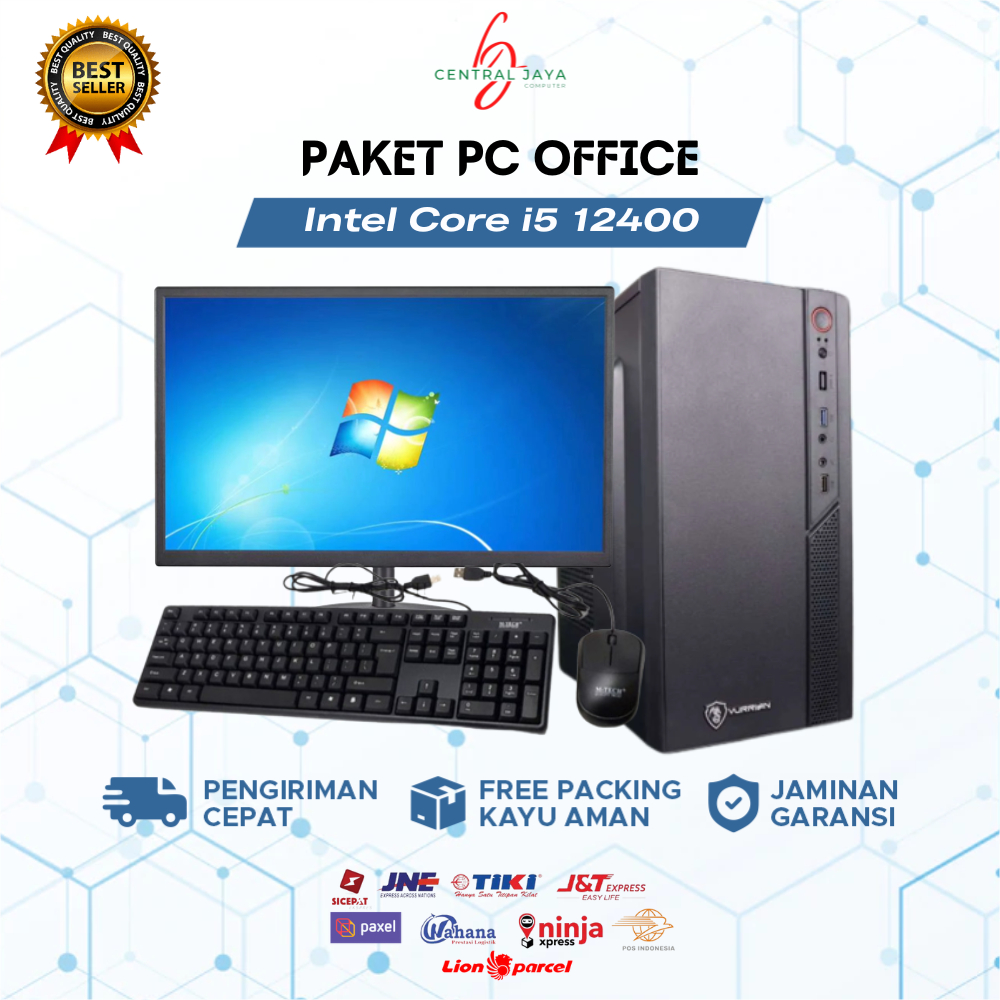 Jual paket pc rakitan fullset core i5 12400 ram ddr4 16gb hdd ssd + monitor 19 inch | Shopee ...
