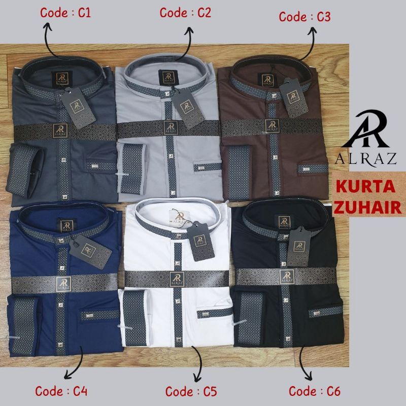 Jual Kurta Al raz Model Zuhair Lengan Panjang Manset | Shopee Indonesia