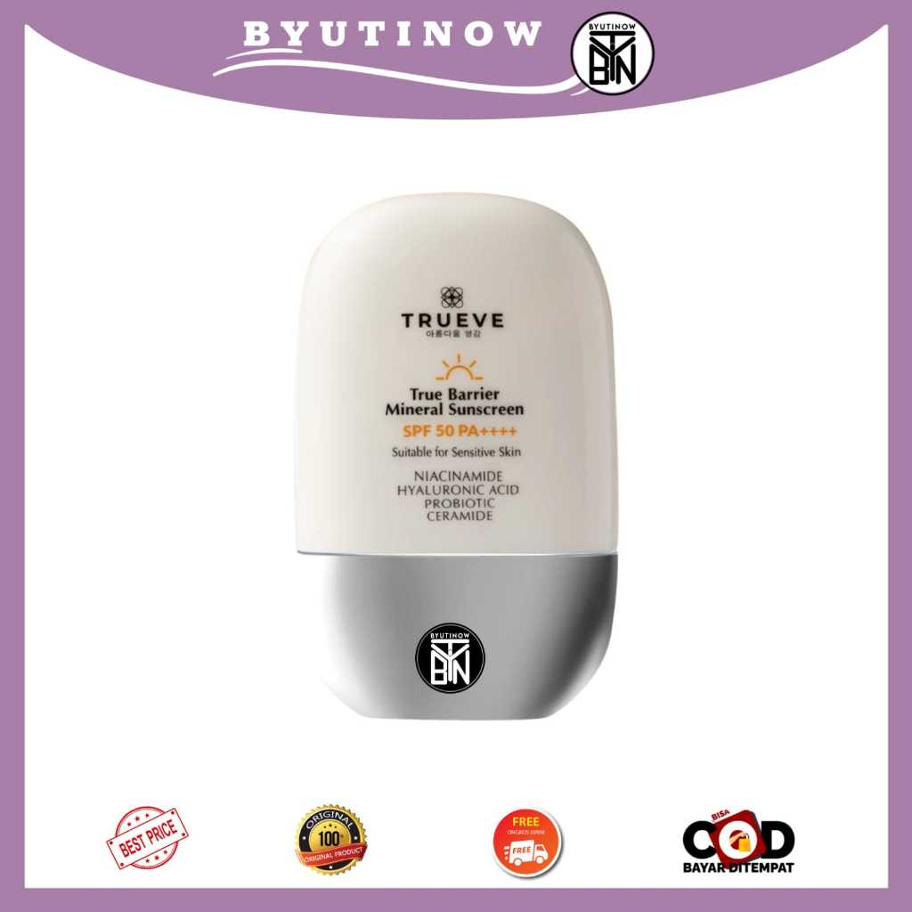Jual Trueve True Barrier Mineral Sunscreen SPF50++++ | 30 g | Shopee ...