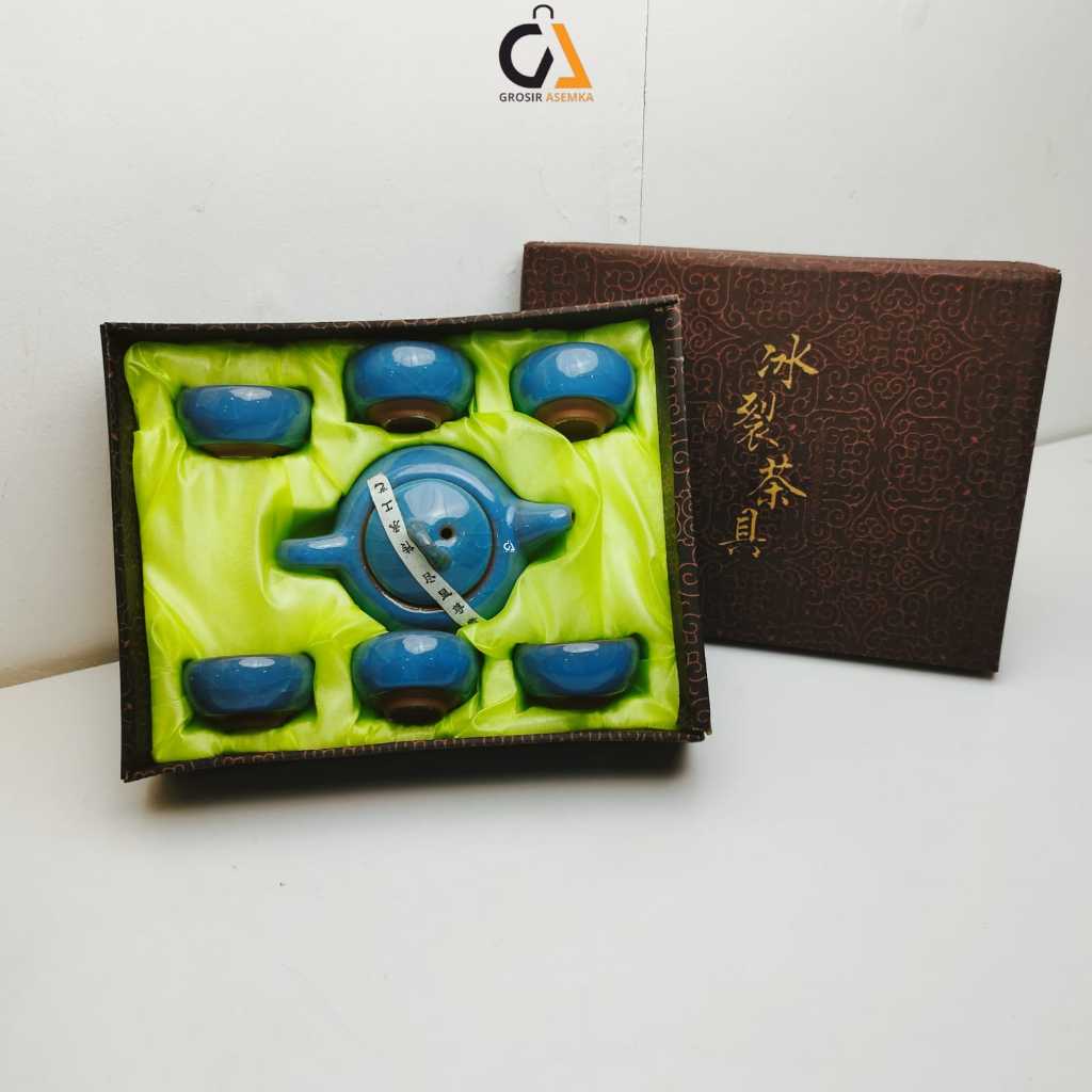 Jual CHINESE TEA POT set Teko Teh China Cangkir Keramik Set 4CUP dan 6 ...