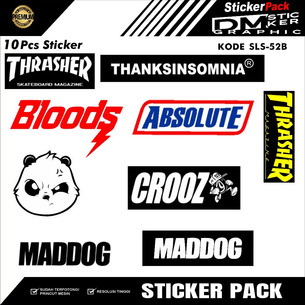 Jual STICKER PACK ISI 10 PCS 10 RIBUAN KODE SLS-52 | Shopee Indonesia
