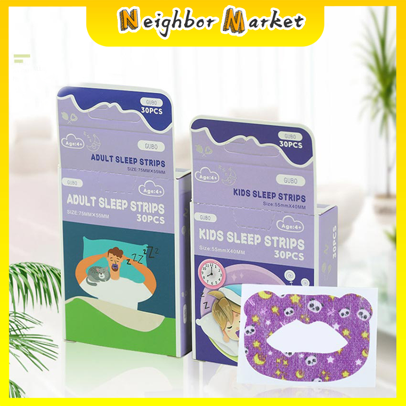 Jual Strip Tidur Mendengkur Mengurangi Pita Mulut Stiker Mulut Tidur ...
