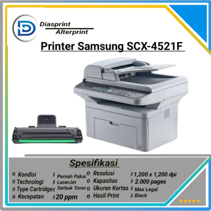 Jual Printer Samsung SCX-4521F Print,scan,copy(adf-F4) | Shopee Indonesia
