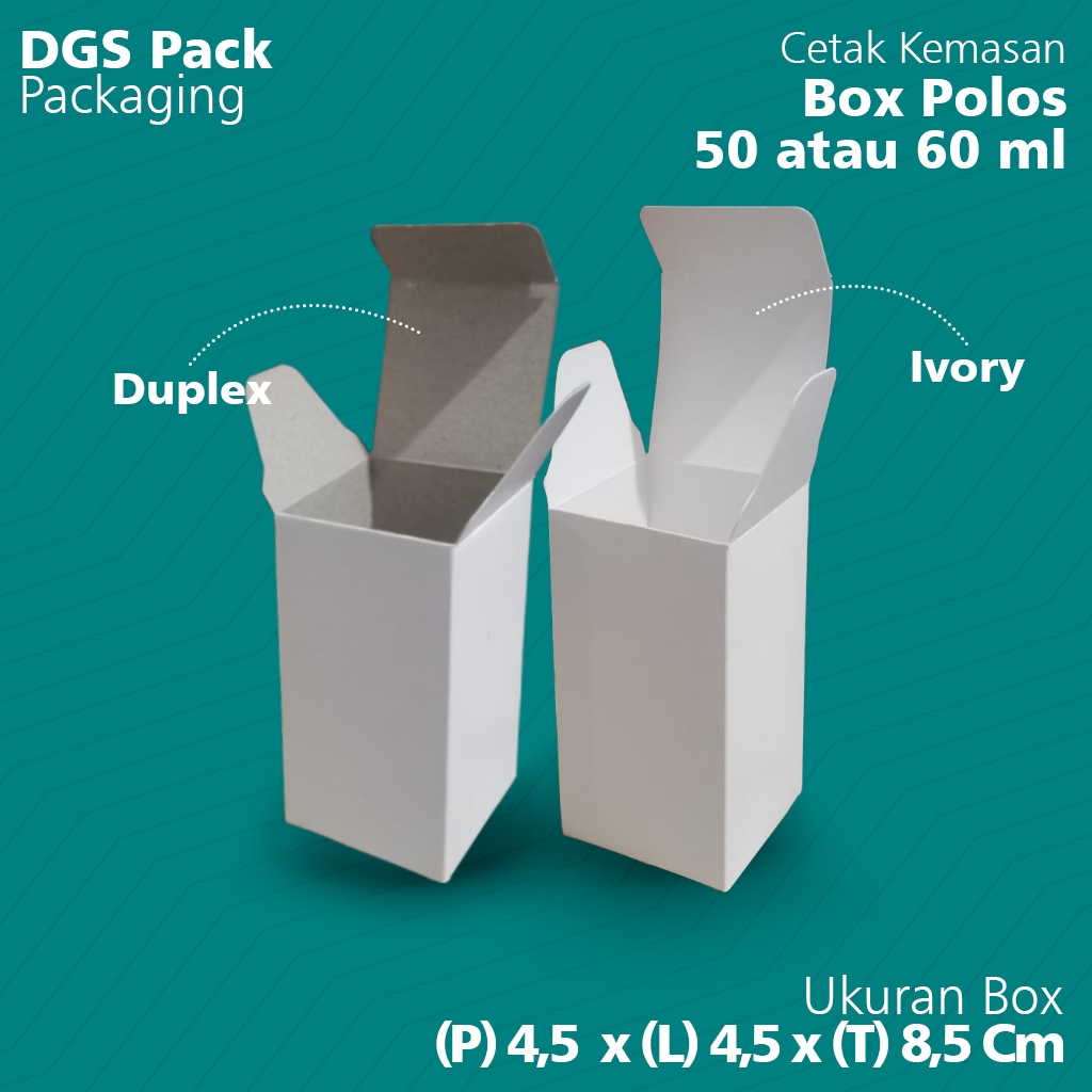 Jual Box Botol POLOS / Kemasan parfum / Dus spray 50ml 60ml / Box 4.5 x ...