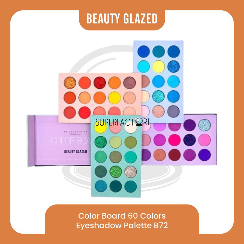 Jual (READY STOCK) Beauty Glazed Color Board 60 Colors Eyeshadow ...
