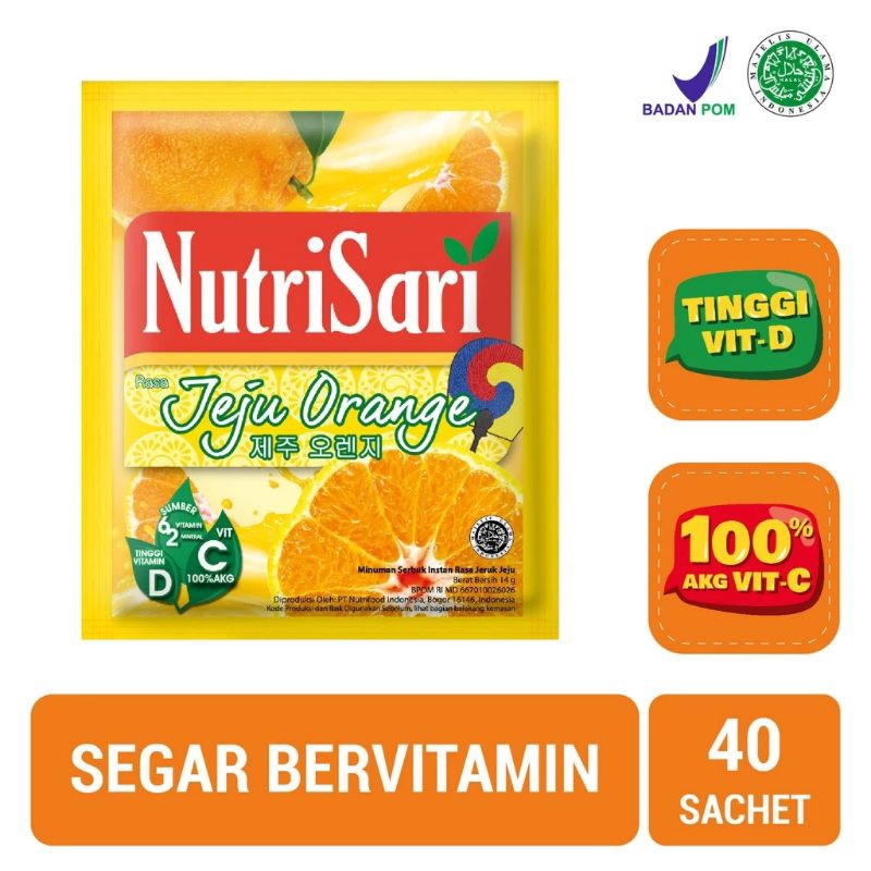 Jual NutriSari Jeruk Jeju isi 40 sachet - Minuman Sari Buah Jeruk ...