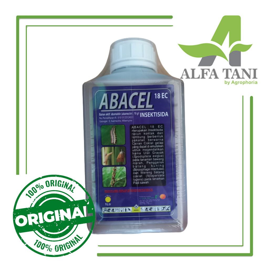 Jual Insektisida Abacel 18EC 1 Liter Bahan aktif Abamectin 18 g/l ...
