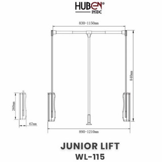 Jual Ambos Lift / Wardrobe Lifter / 15 KG HUBEN Gantungan Baju Tarik ...