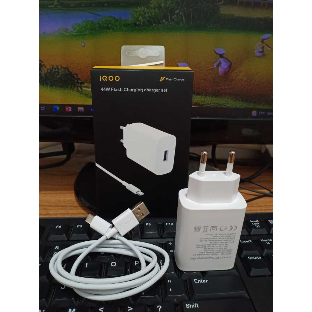 Jual CHARGER VIVO iQOO 44W FLASH CHARGING TIPE C ORIGINAL 100% | Shopee ...