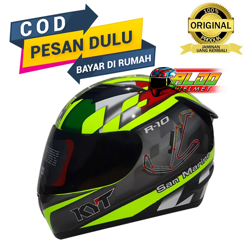 Jual Helm KYT R-10 | Kyt R10 motif SANMARINO | kyt fullface original ...