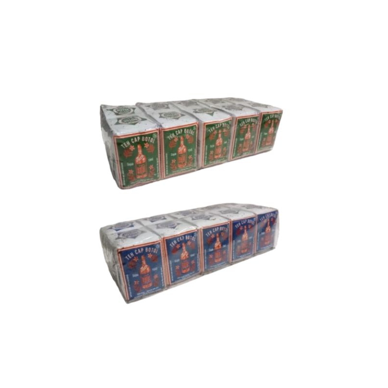 Jual Teh Bubuk Cap Botol Biru / Hijau 1 pak isi 10 bks@40g | Shopee ...