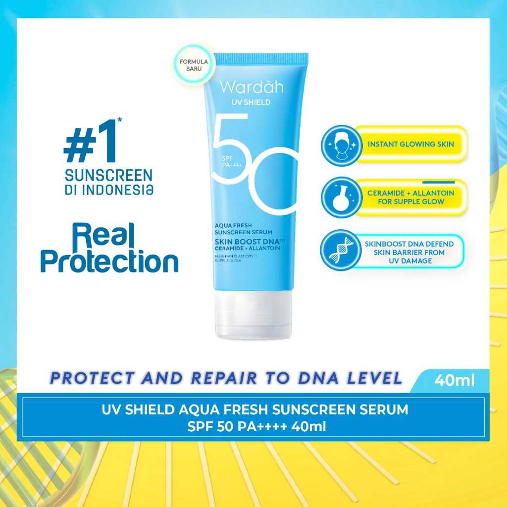Jual WARDAH UV SHIELD AQUA FRESH SUNSCREEN SERUM SPF 50 PA+++ 30ml (KEMASAN BARU) | Shopee Indonesia