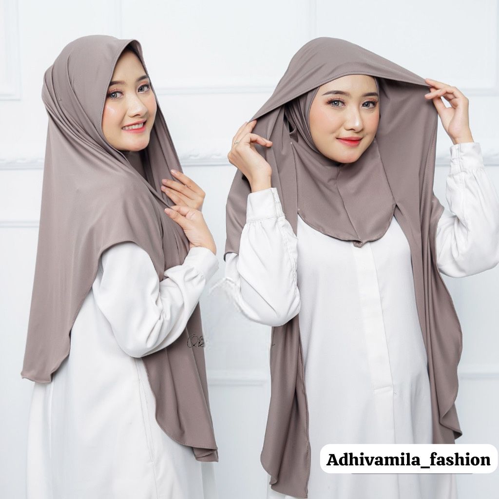 Jual PASHMINA JERSEY TUTUP LEHER/ JILBAB PASHMINA OVAL INNER TUTUP LEHER | Shopee Indonesia