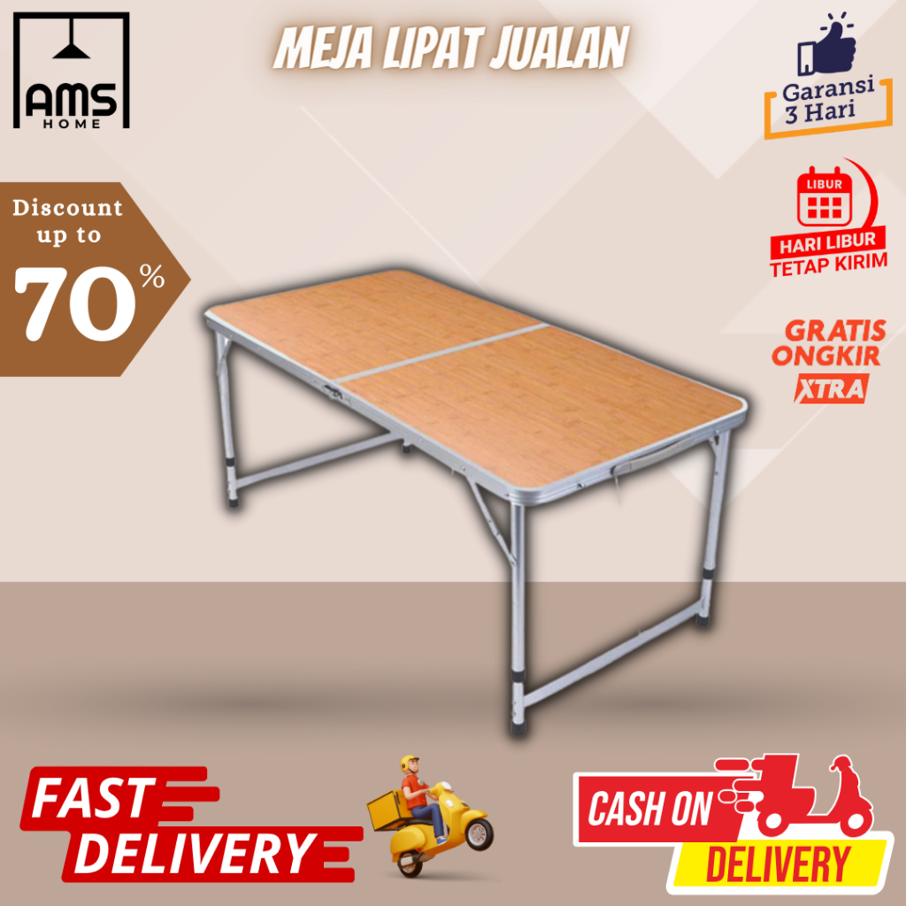 Jual MEJA LIPAT GSF G-6012 / MEJA LIPAT PORTABLE GSF 6012 / MEJA LIPAT SERBAGUNA 120CM X 60CM ...