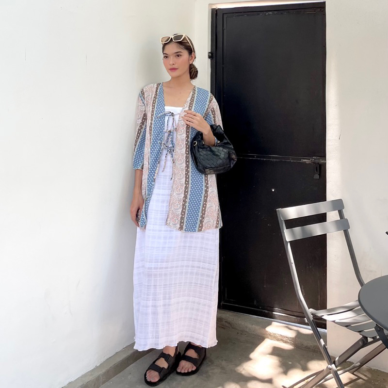 Jual OLIVIA DRESS | Summer Dress Wanita Woman Long Dress Panjang Motif ...