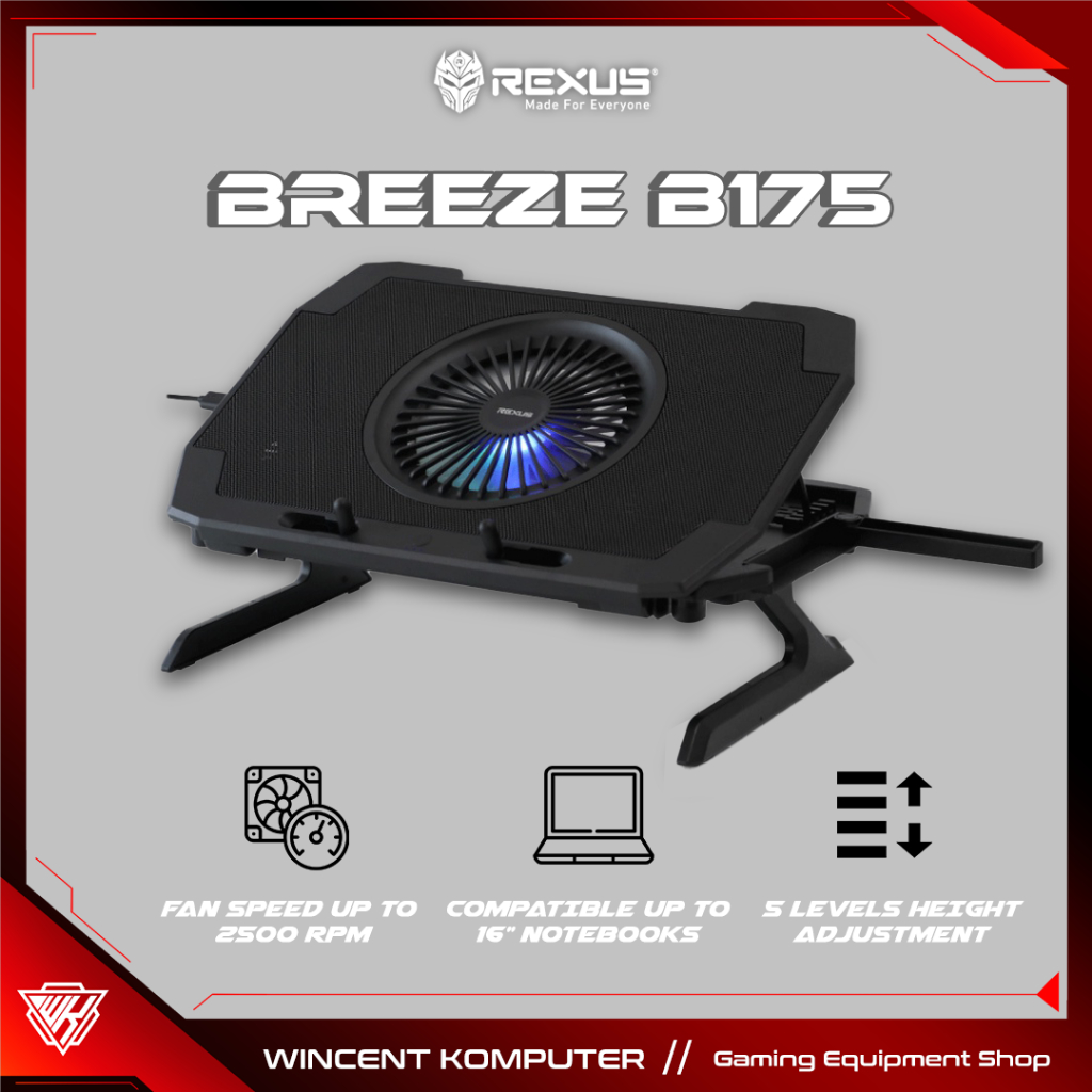 Jual Rexus Cooling Pad Breeze B175 | Shopee Indonesia