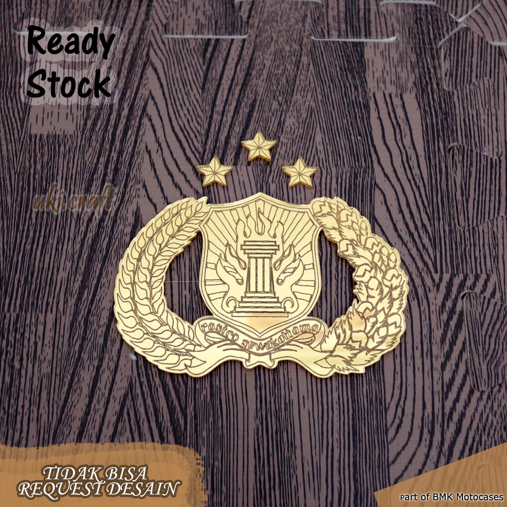 Jual Akrilik Mirror Emblem Logo Profesi Polisi Militer AU AD AL TNI AU ...