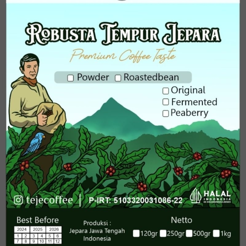 Jual KOPI JAVA MURIA TEMPUR JEPARA FINE ROBUSTA NATURAL PROSES 500GR ...