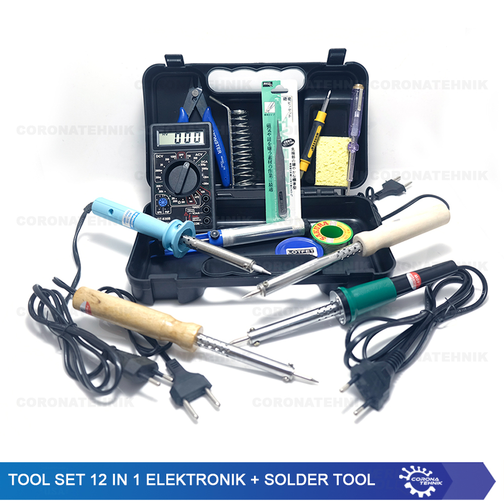 Jual Tool Set Solder - Toolset 12 In 1 Elektronik + Solder Paket ...