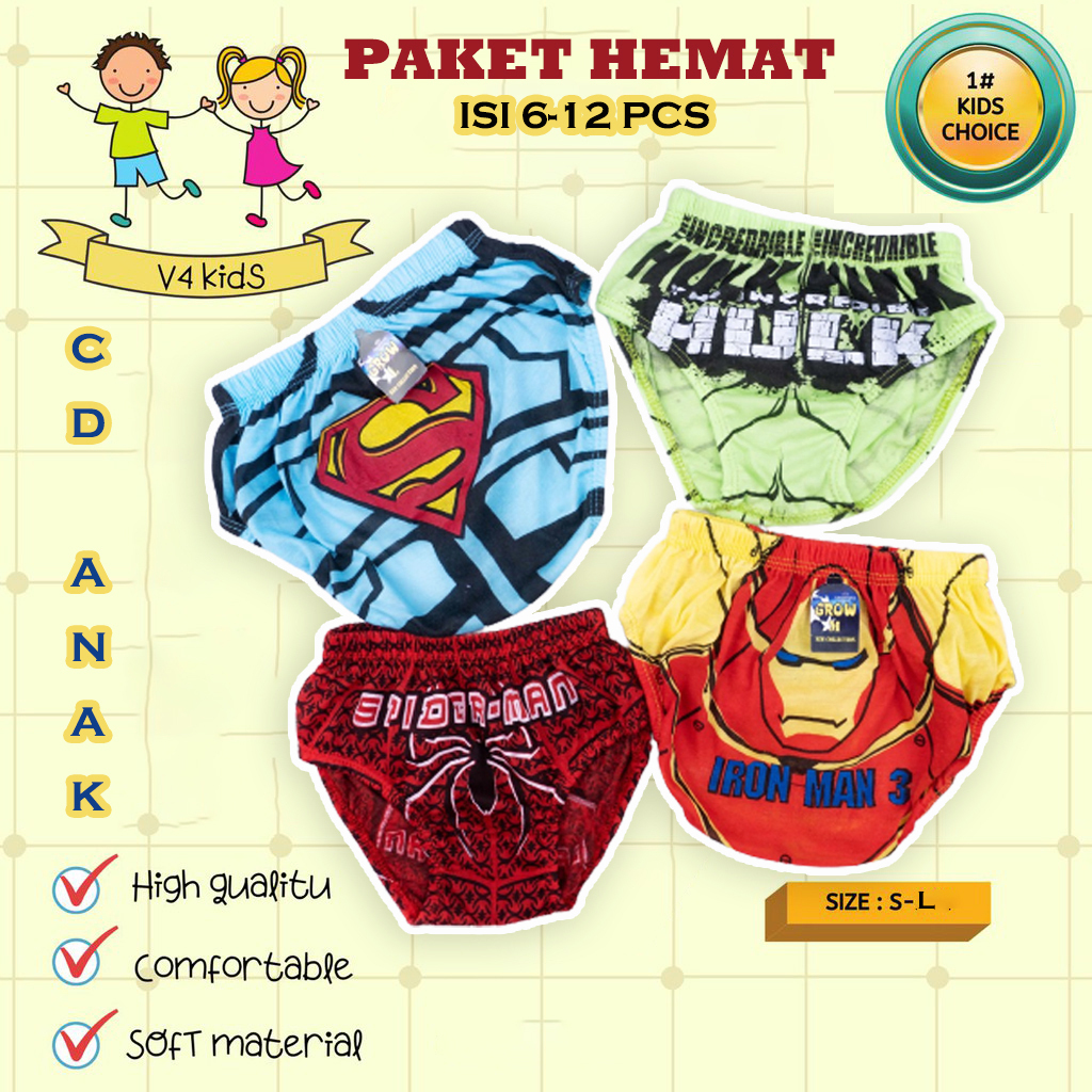 Jual PAKET HEMAT CD SUPER HERO ANAK COWOK ISI 6-12 PCS | Shopee Indonesia