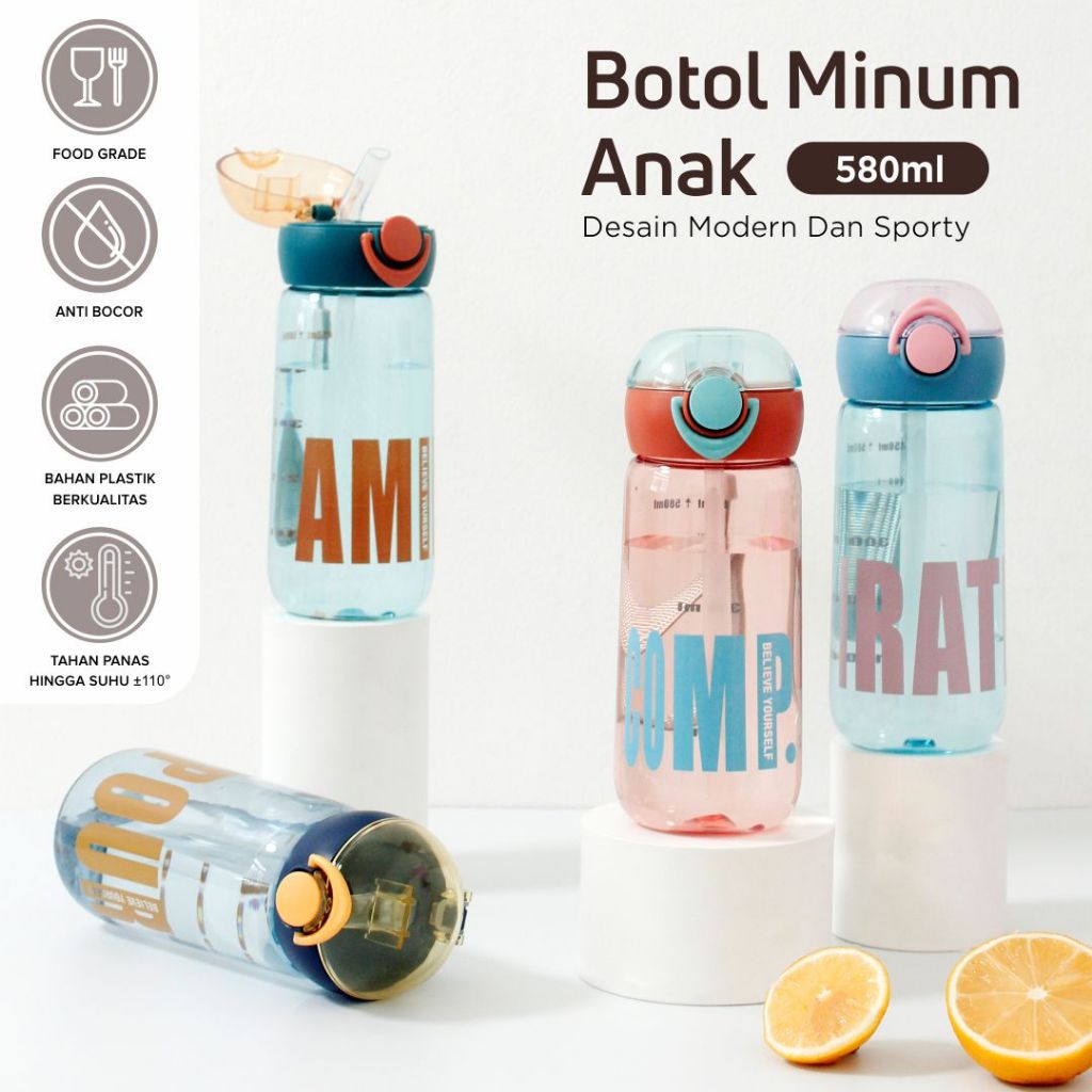 Jual Botol Minum Olahraga Gym Botol Anak Dewasa Plastik Tebal 580 ml ...