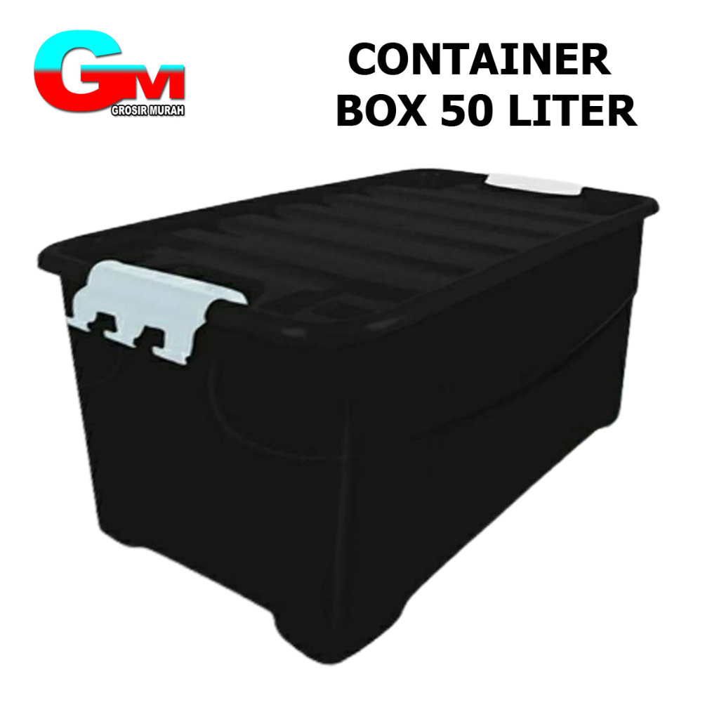 Jual Container Box Hitam 50L - GTE / Box Roda / Container Box / Kotak ...
