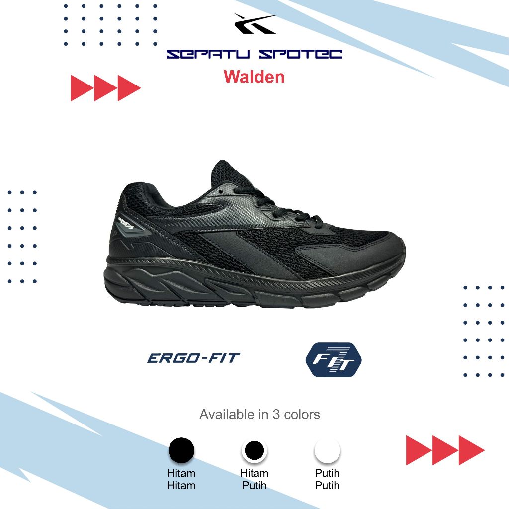 Jual SPOTEC Sepatu Anak WALDEN LACE JR Hitam - Hitam | Shopee Indonesia