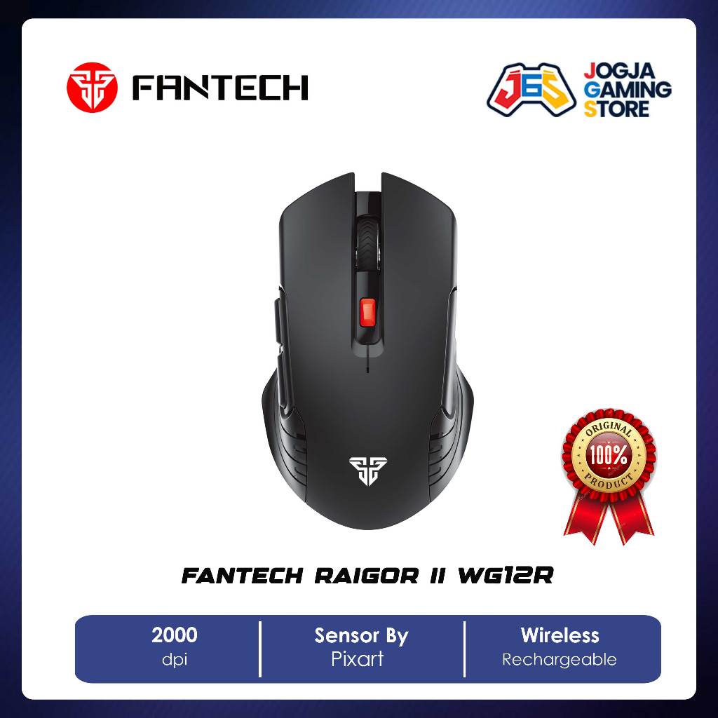 Jual Fantech WG12R RAIGOR Gen III Rechargeable Mouse Wireless Gaming ...