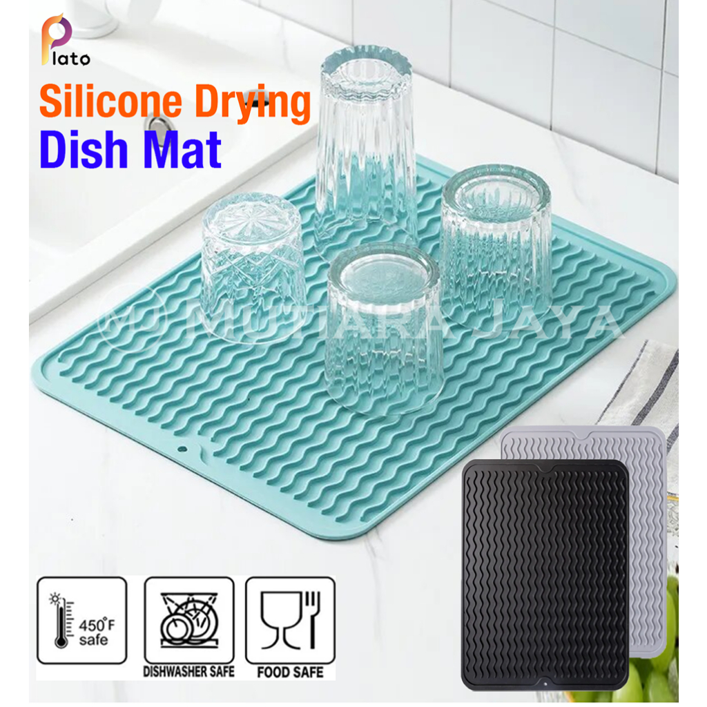 Jual PLATO Alas Tatakan Silikon Pengering Cucian Gelas Piring Dapur ...