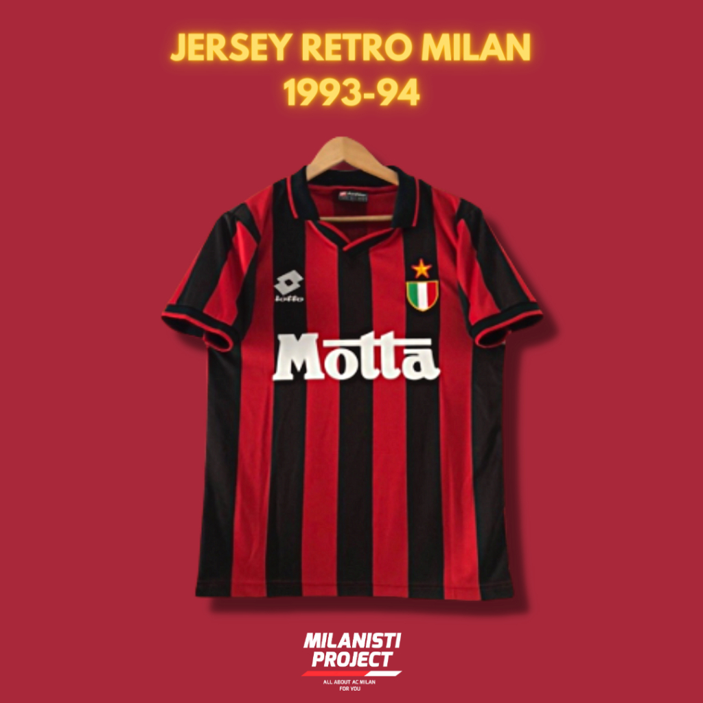 Jual JERSEY RETRO MILAN HOME 1993/1994 | KAOS BOLA MILANISTI | Shopee Indonesia