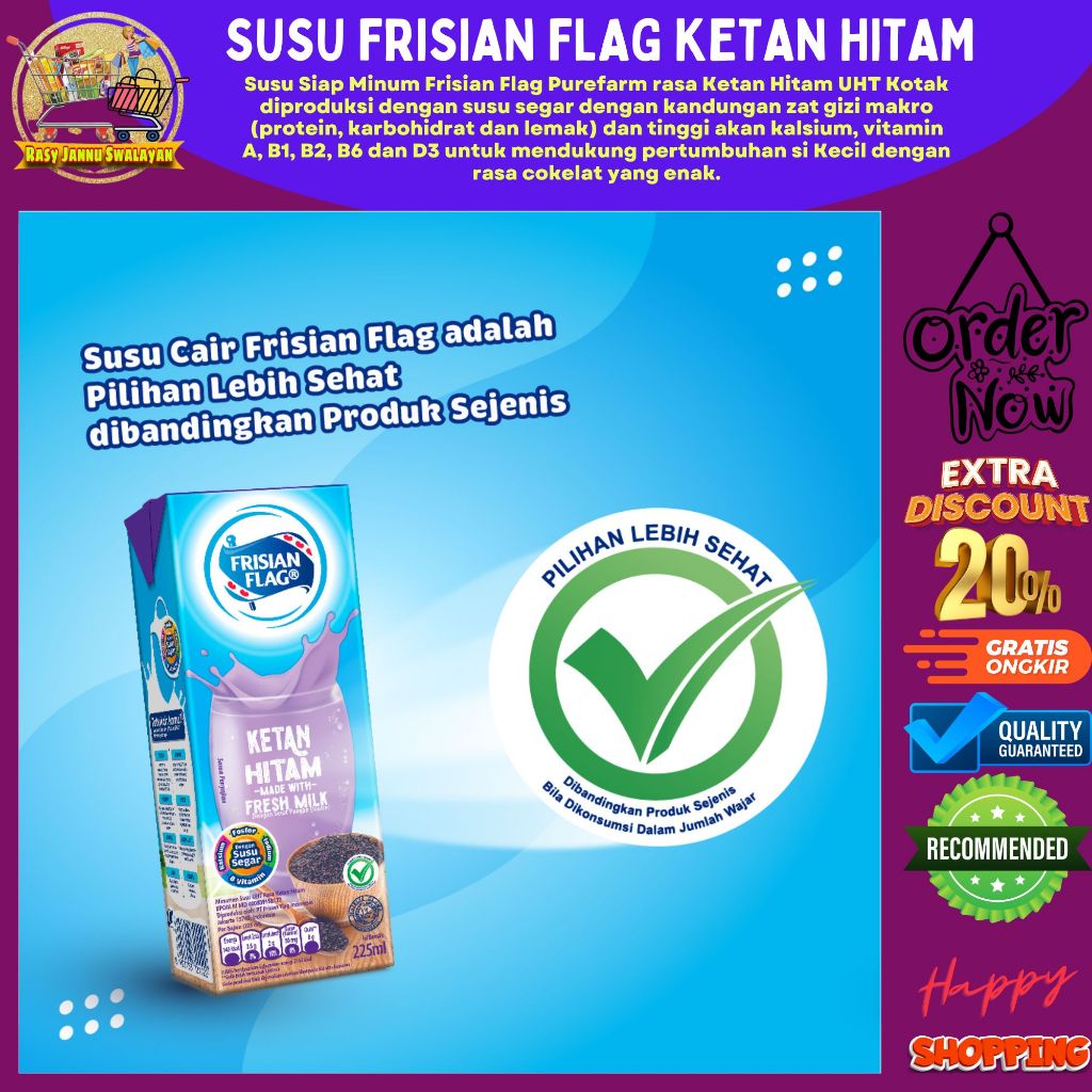 Jual Frisian Flag UHTM Ketan Hitam 225 ml | Shopee Indonesia