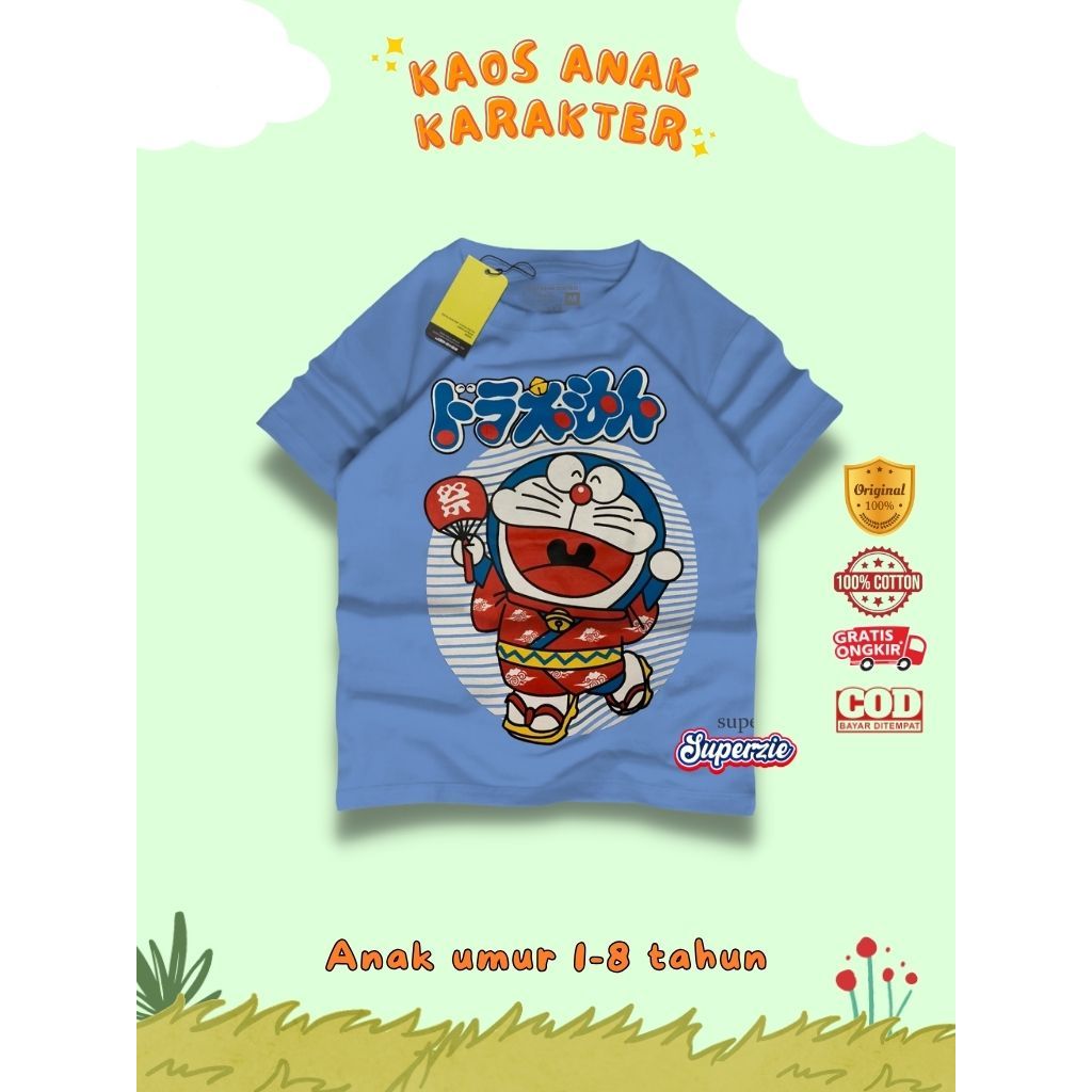 Jual Kaos Kartun Anak Perempuan Doraemon Atasan Anak laki-laki Kartun ...