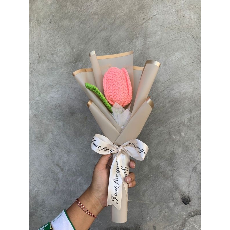 Jual BUKET TULIP RAJUT 1 TANGKAI (TIDAK BISA TAMBAH BUNGA) | Shopee ...