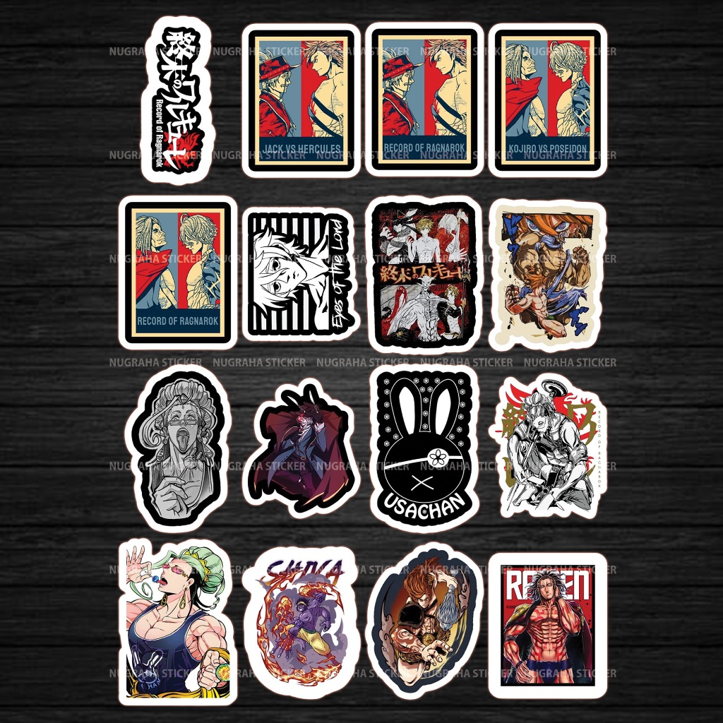 Jual 112 PCS Sticker Record Of Ragnarok - Sticker Anime Shuumatsu no ...