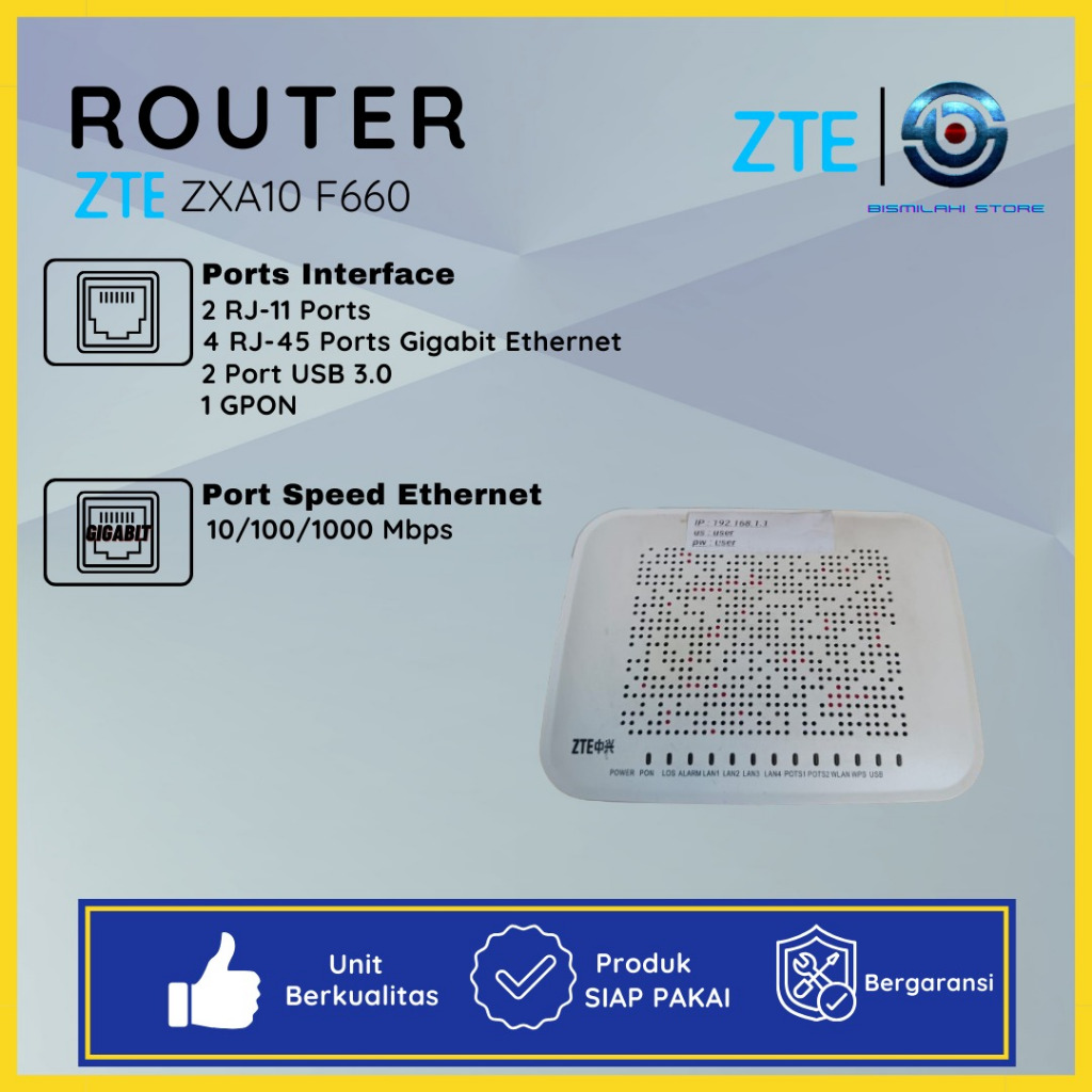 Jual Wireless Router Ont GPON ZTE ZXA10 F660 | Shopee Indonesia