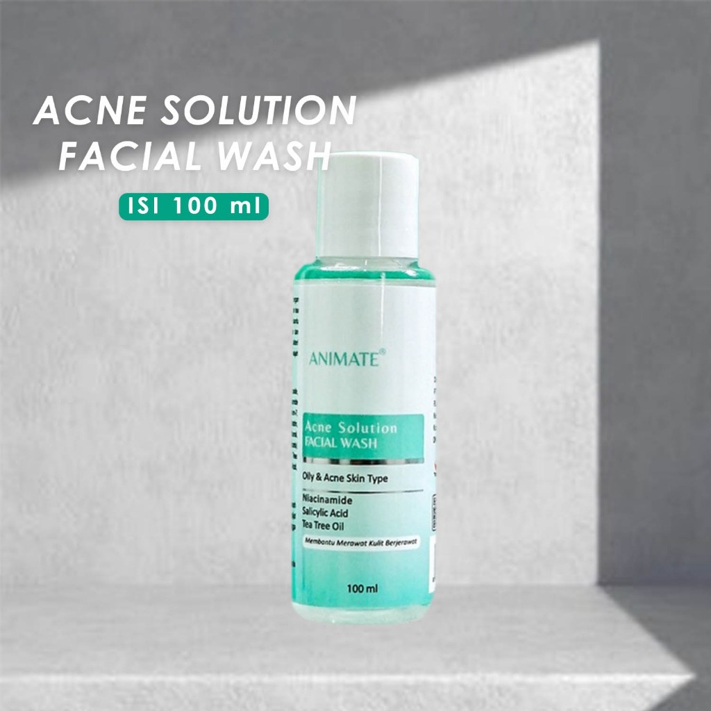 Jual Animate Whitening / Acne Solution / Glowing Barrier Facial Wash ...