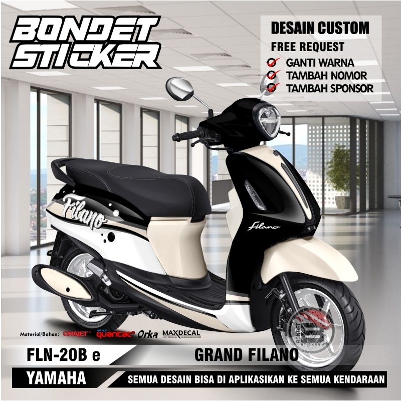 Jual Stiker Decal Yamaha Grand Filano Full Body FLN-20B-E | Shopee ...