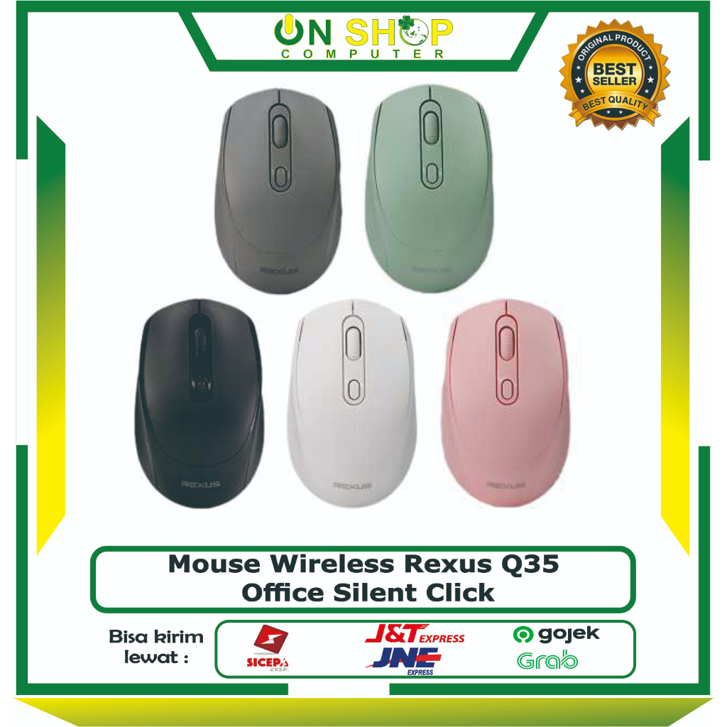Jual Mouse Wireless Rexus Q35 Office Silent Click | Shopee Indonesia