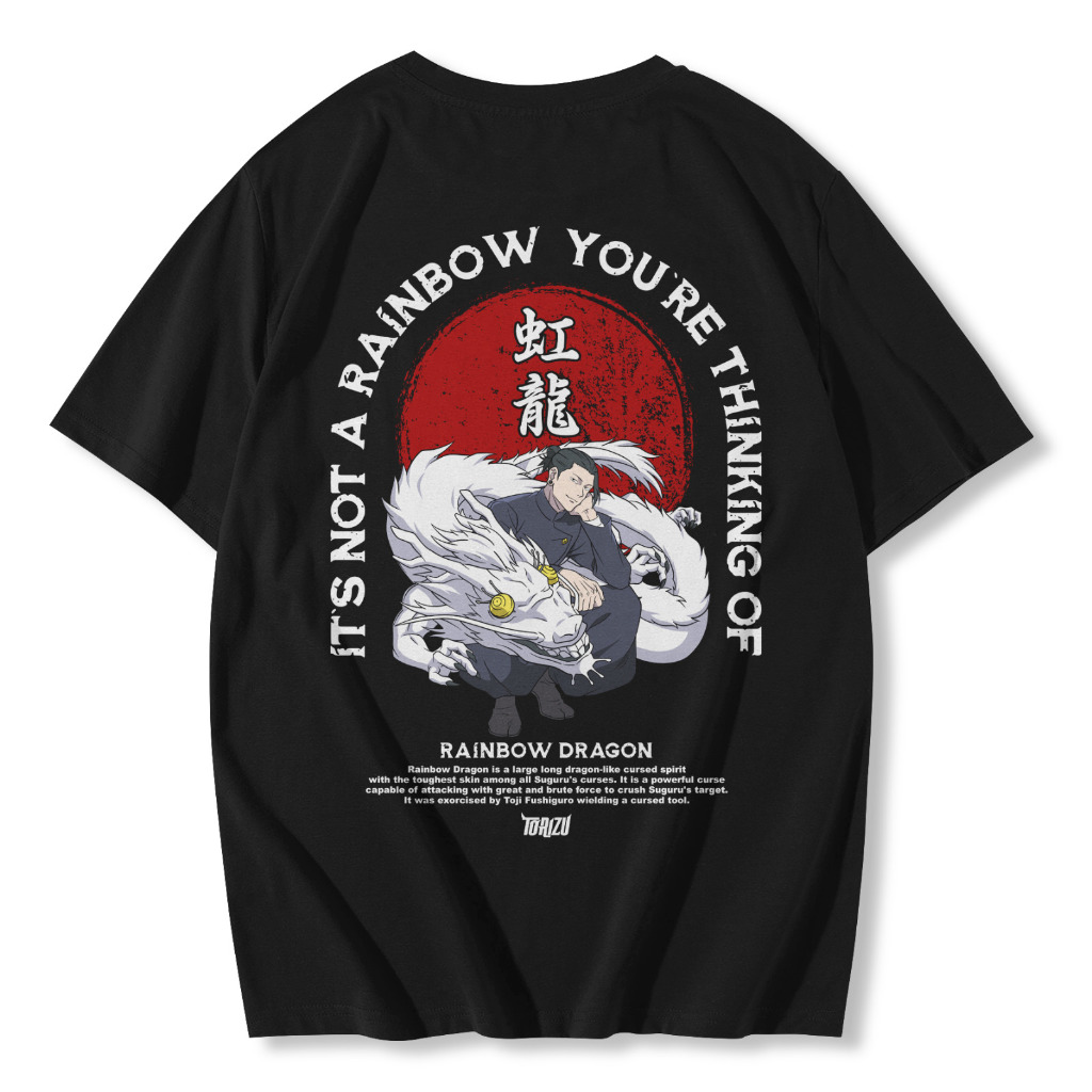 Jual TORIZU Tshirt Geto Rainbow Dragon Black Anime Manga Jujutsu Kaisen ...