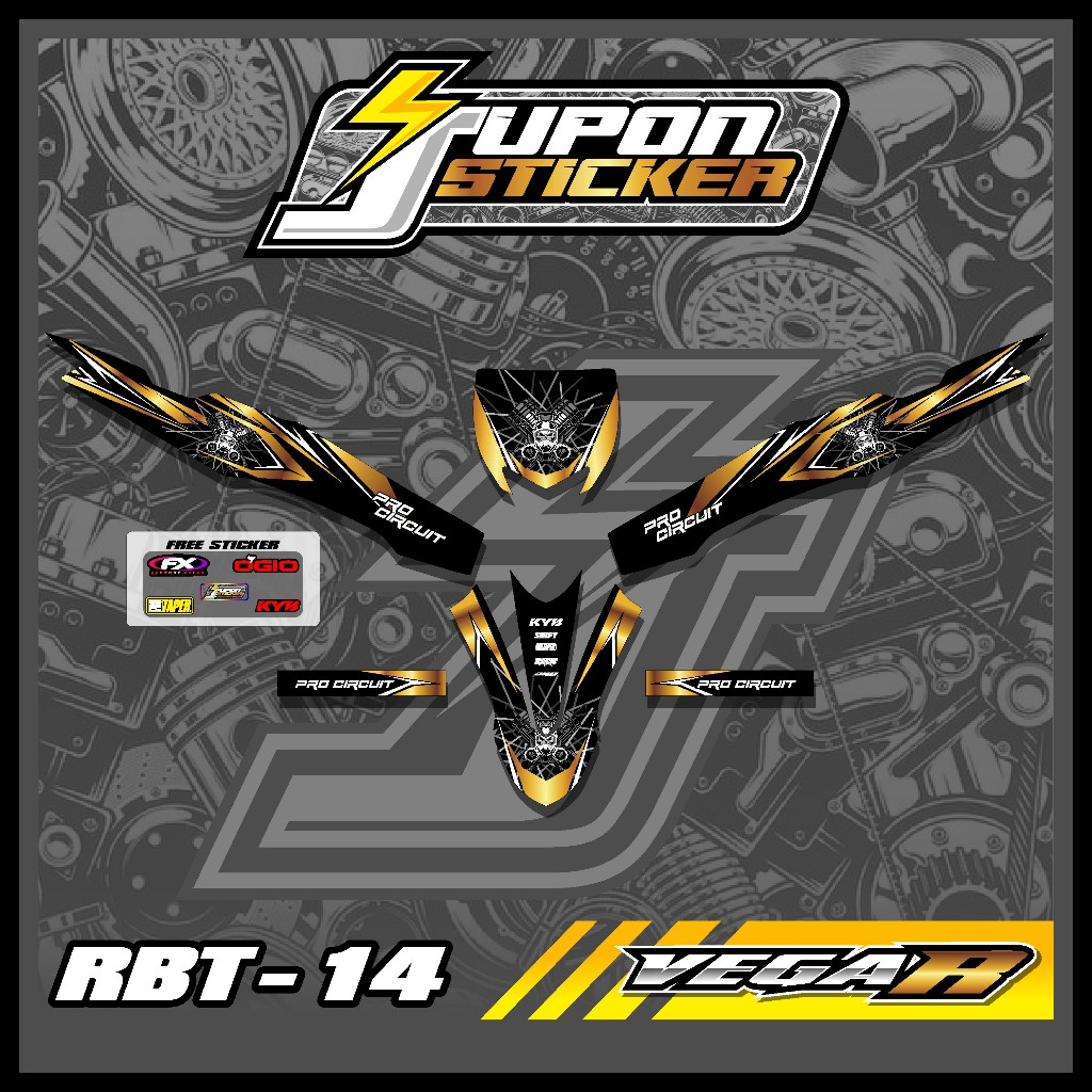 Jual (COD) Sticker Striping RBT Vega R New Semifull Stiker Custom Trail ...