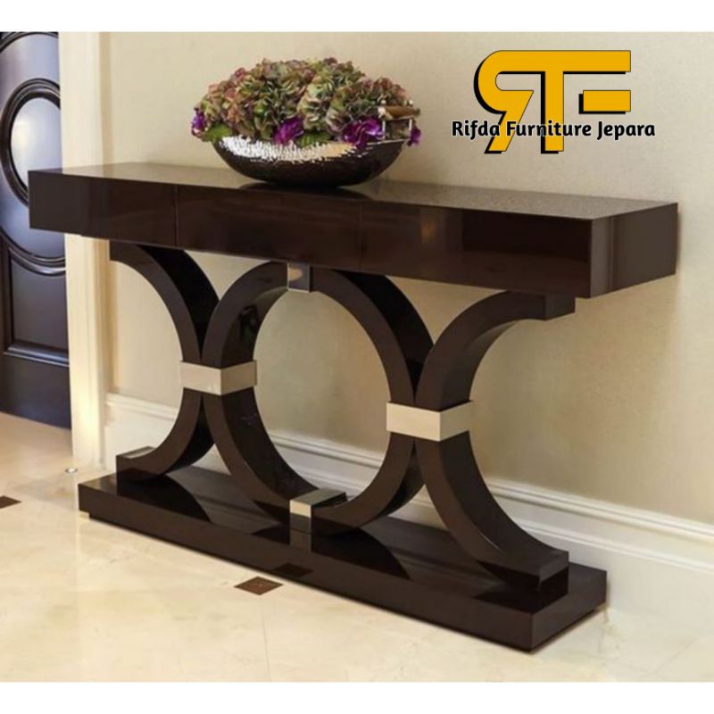 Jual Meja Console Jati Laci 3 kaki O ( Meja Hias, Meja Rias, Meja ...