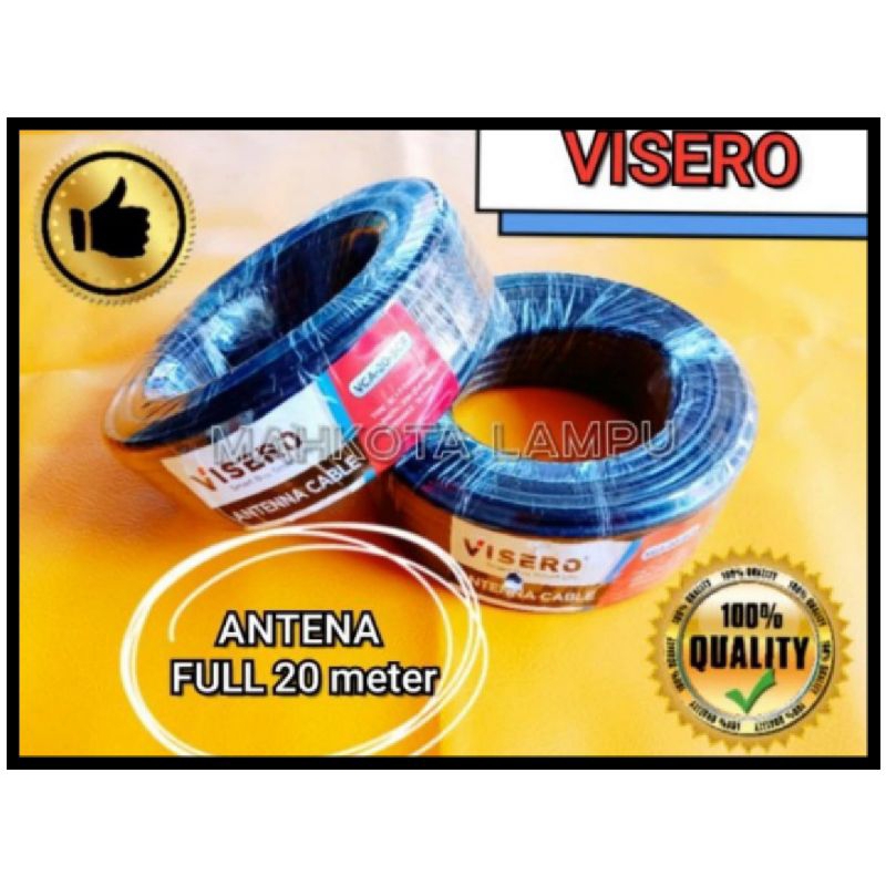 Jual KABEL ANTENNA CABLE FULL 20 METER VISERO | Shopee Indonesia