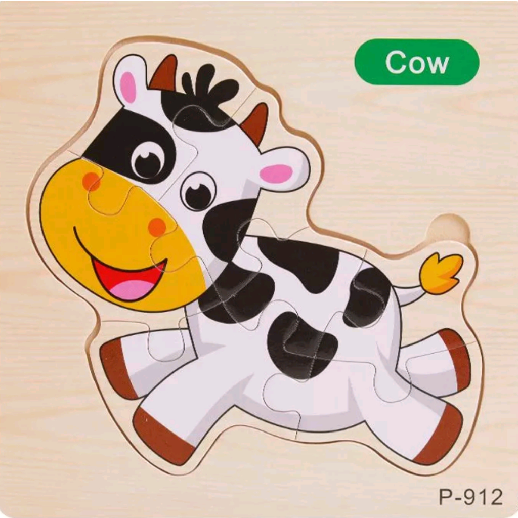 Jual Puzzle Mainan Anak Kayu 3D candy abc 123 hewan kucing | Shopee ...