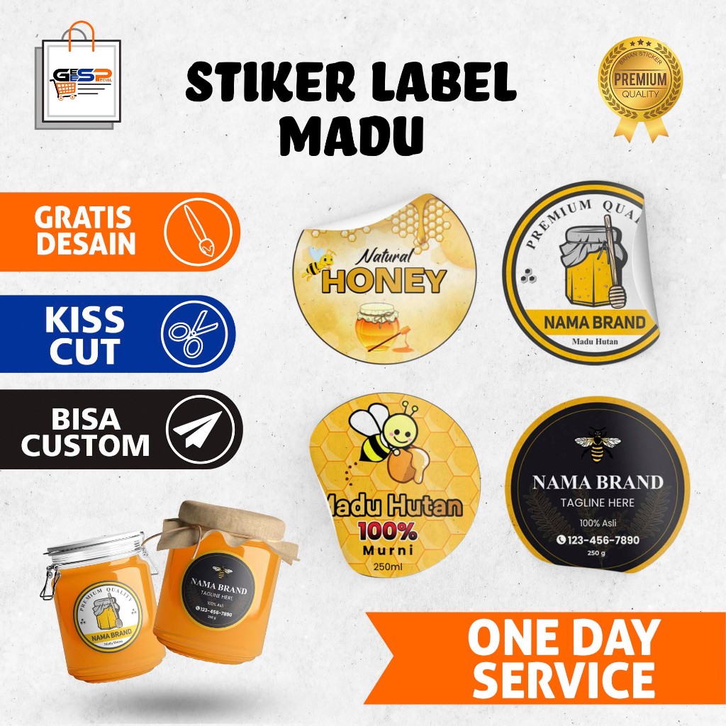Jual STIKER LABEL | STIKER BOTOL MADU | STICKER MADU | STICKER LABEL ...