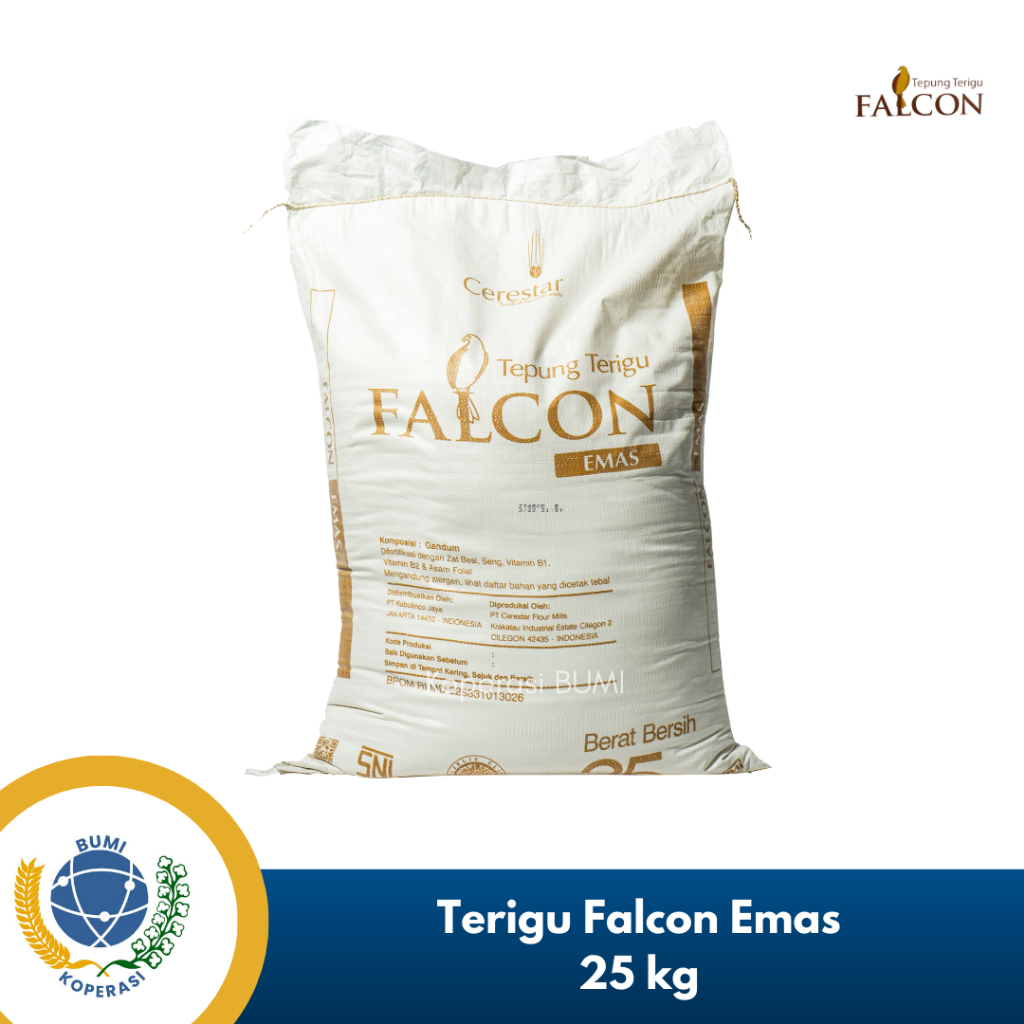 Jual Tepung Terigu Kabulinco Falcon Emas 25kg | Shopee Indonesia